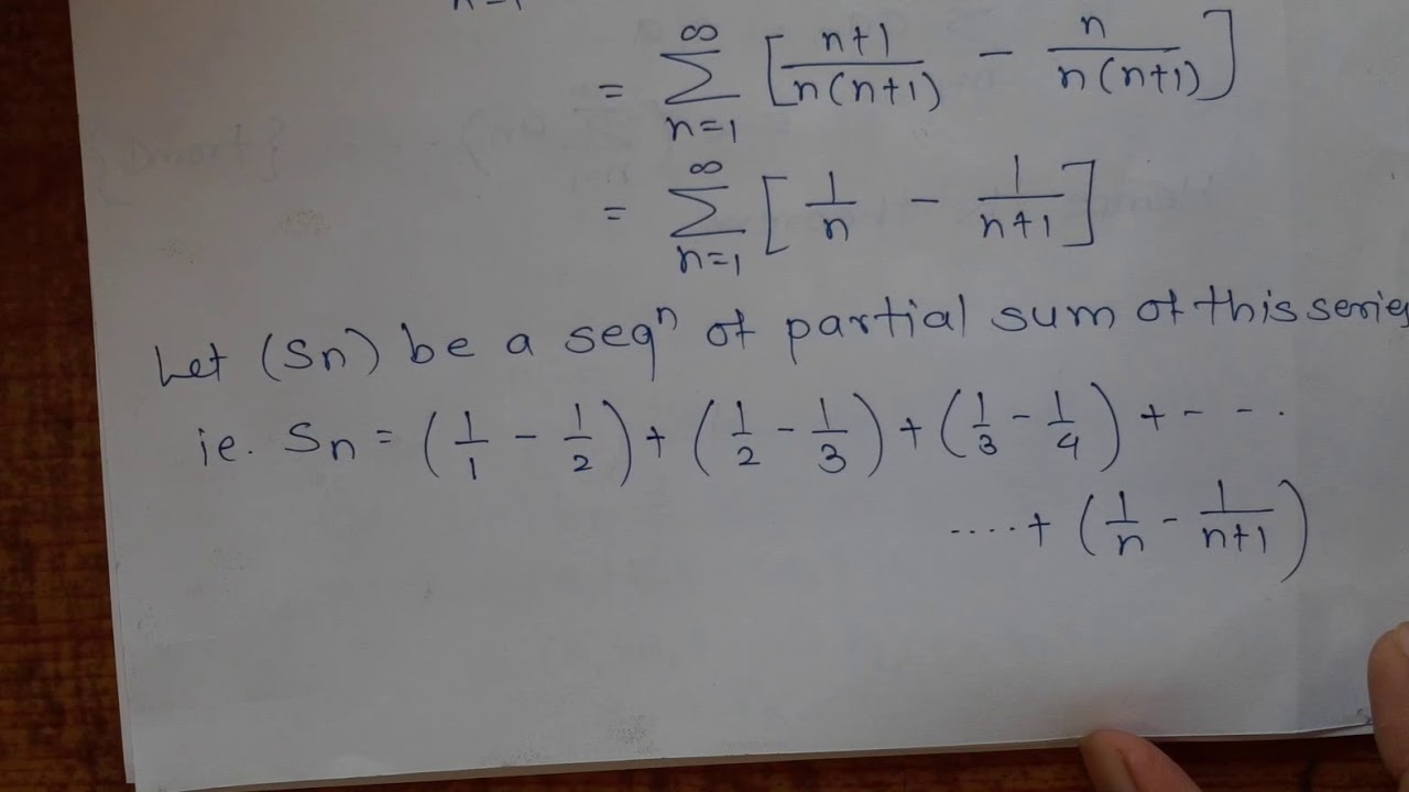 Lecture 7 Example based on Algebra of Convergent Series - YouTube
