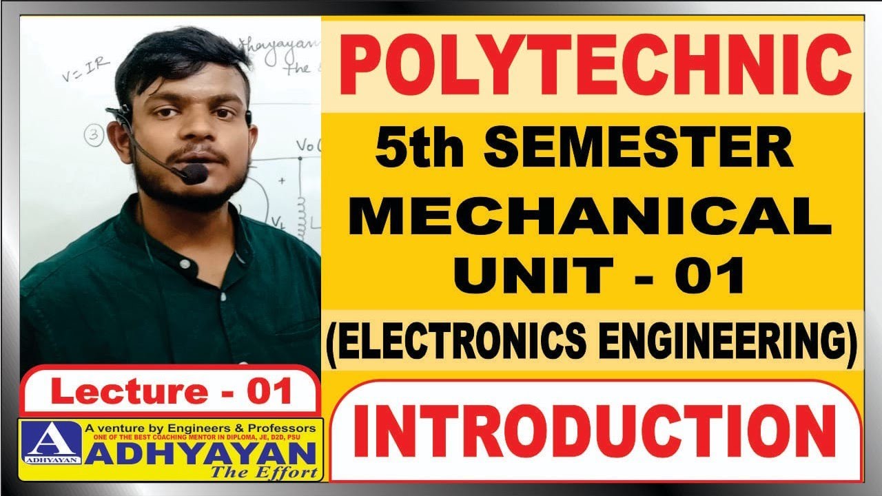 Lecture 1 Electronic engineering for diploma 5th sem mechanical students #Electronicsengineering ...