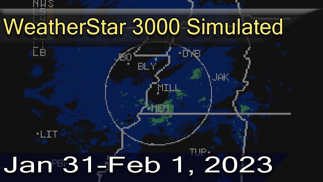 WeatherStar 3000 Simulated - Memphis area - Jan 31-Feb 1, 2023 - YouTube