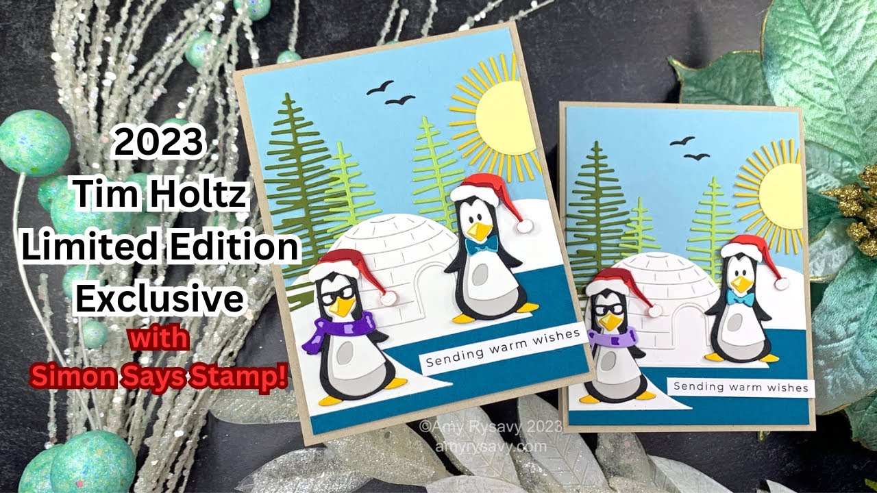 DieCut Scene Cards | AmyR 2023 Holiday Card Series #16 - YouTube