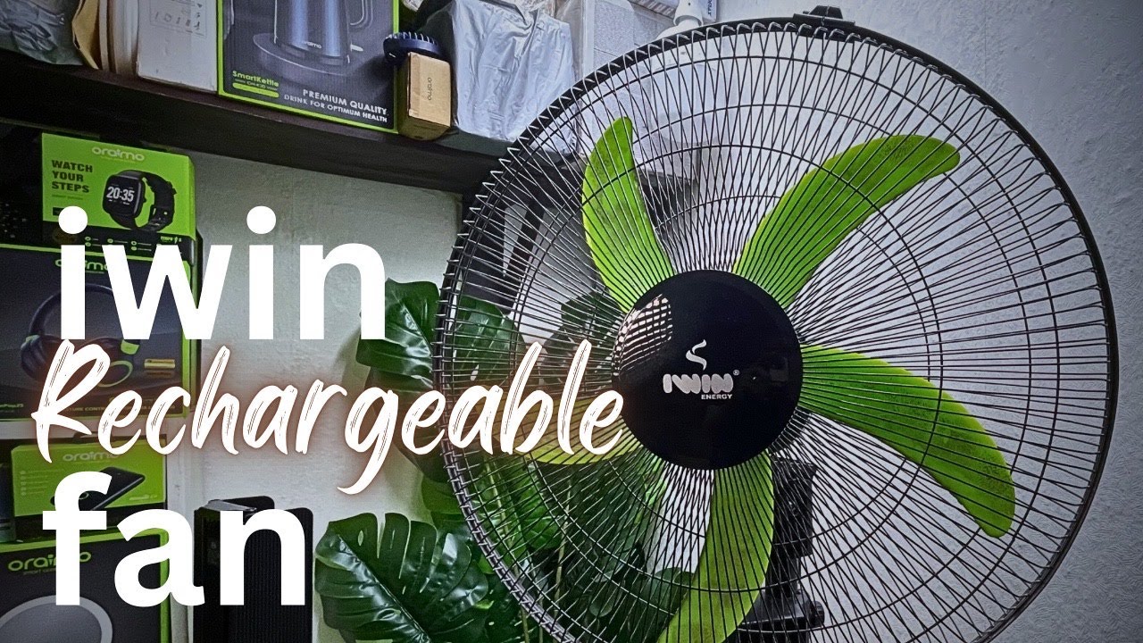 iWin Rechargeable Fan Unboxing And How To Setup - YouTube