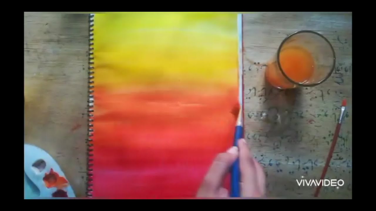 sunset gradient blending technique ||emmz art club - YouTube