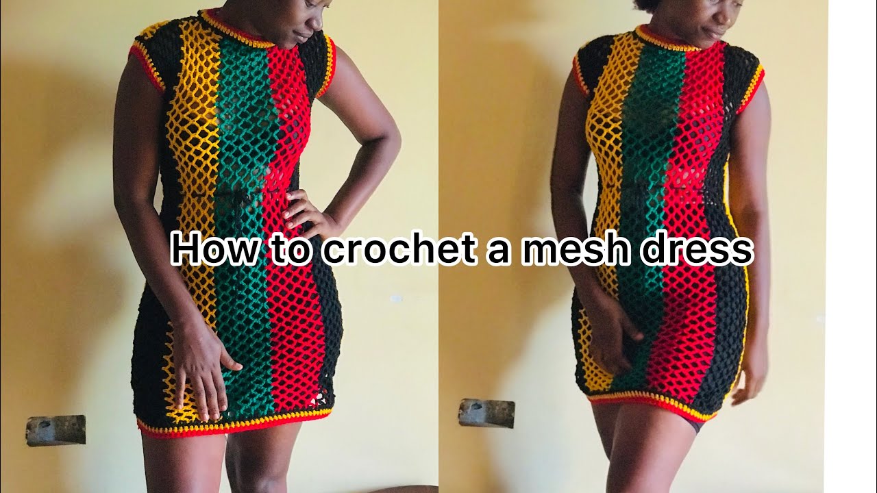 HOW TO CROCHET A MESH DRESS (beginner friendly) - YouTube