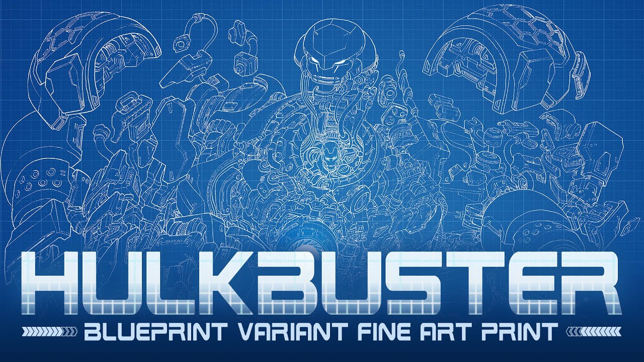 Hulkbuster Blueprint Variant Art Print | Showcase - YouTube