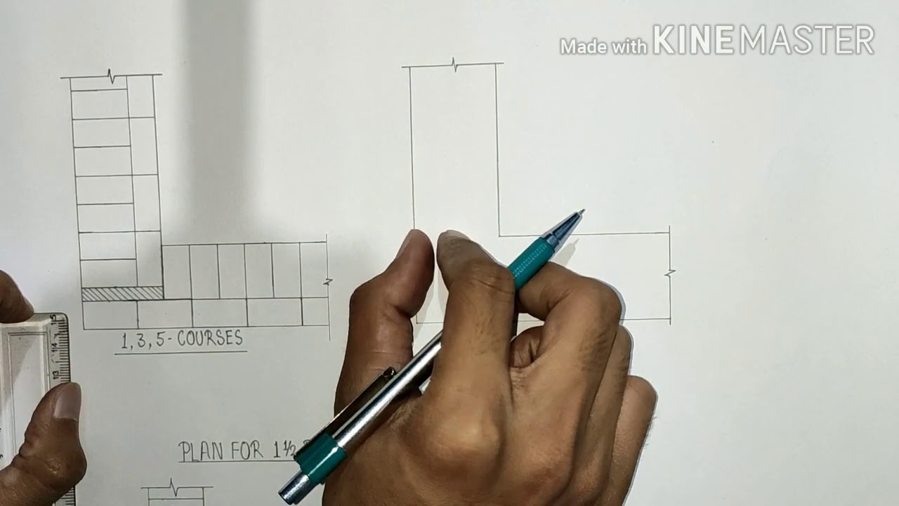 Plan Of Corner Junction | T Junction | English Bond | Brick Wall - YouTube