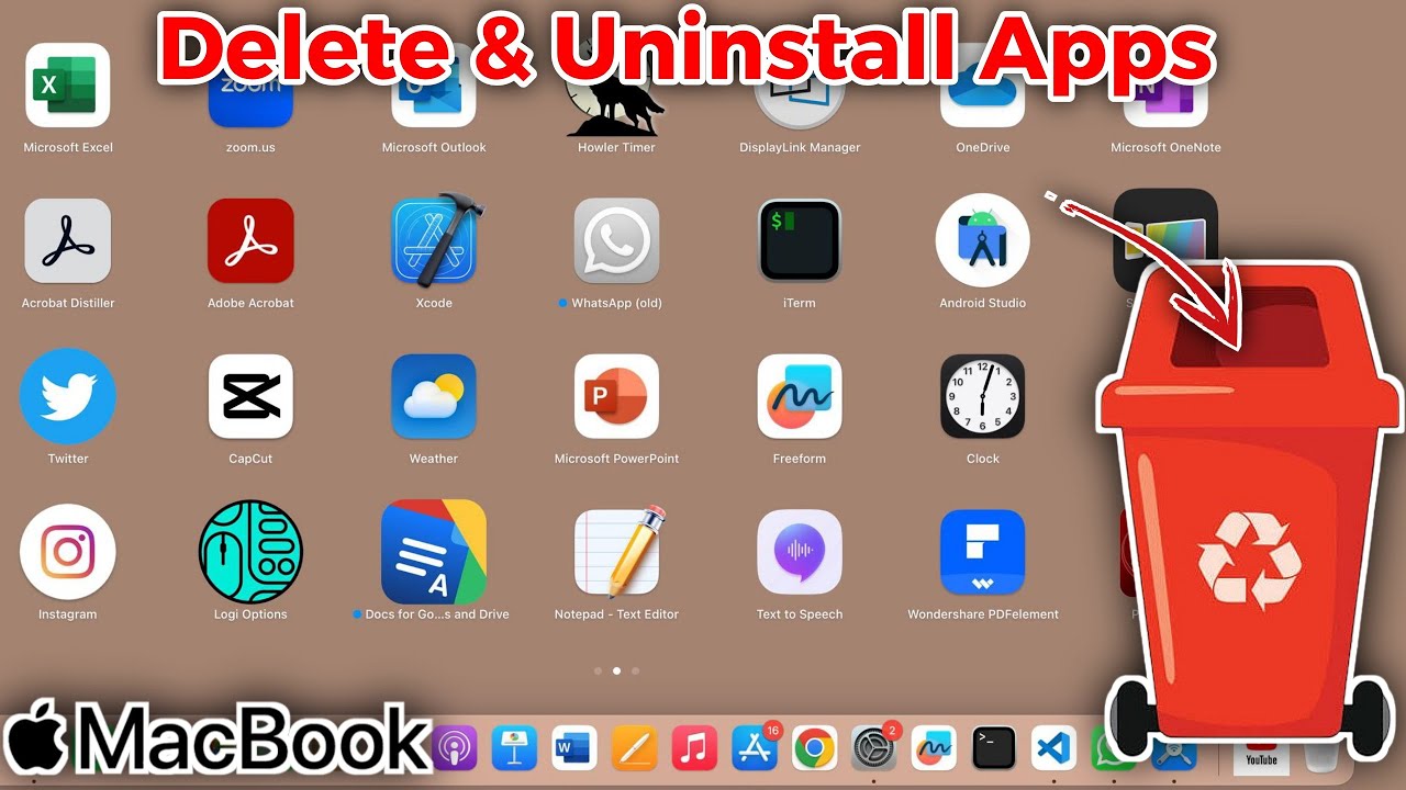 How to Uninstall and Delete Apps on MacBook - YouTube