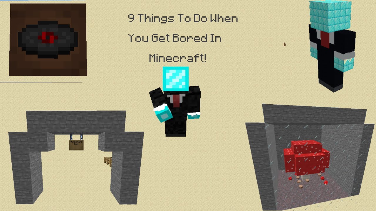 9 Things To Do When Bored In Minecraft - YouTube