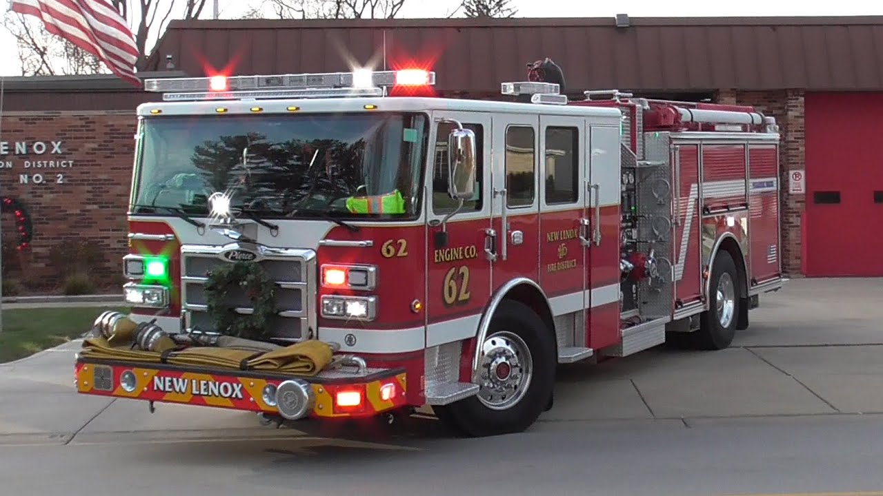 New Lenox Fire Dist *NEW* Engine 62 Responding - YouTube