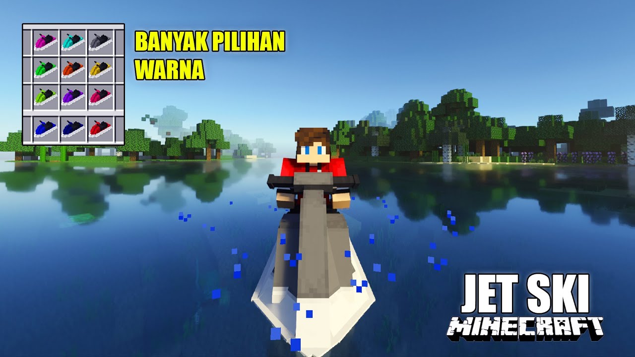 CARA MAIN JET SKI DI MINECRAFT PE !! SERU BANGET - YouTube