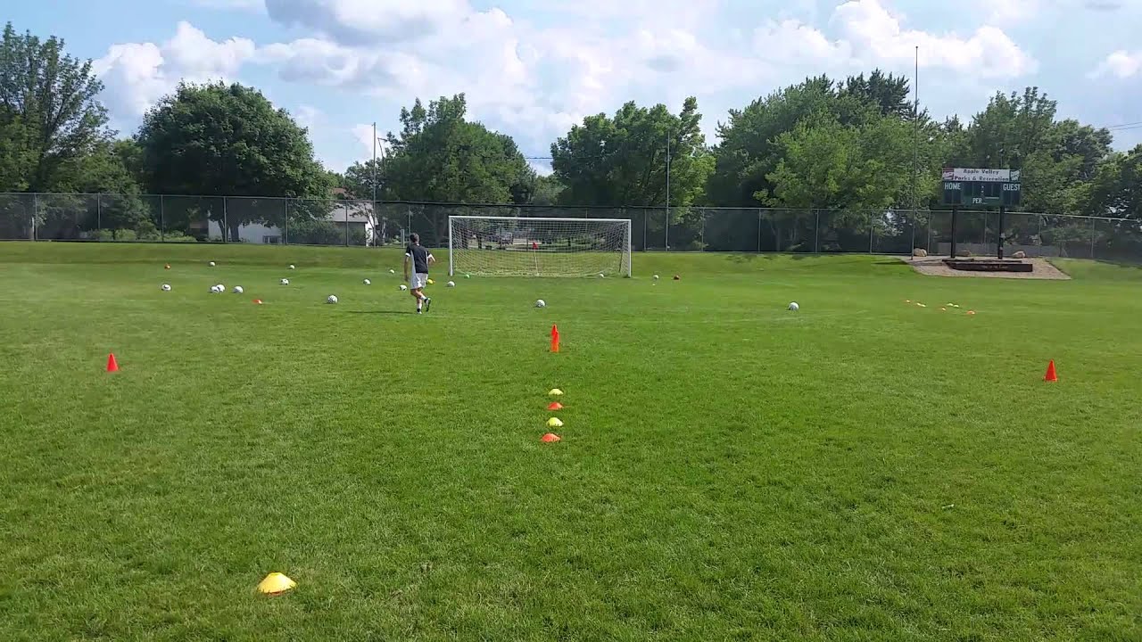 Soccer Training: Agility shooting drill - YouTube