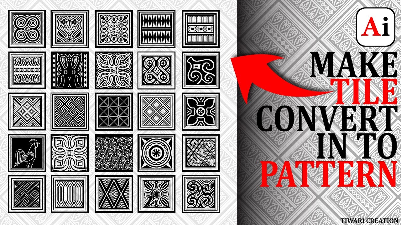 How to make pattern design | Make tile convert into pattern | New video ...