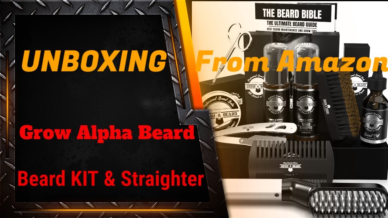 MENS BEARD GROOMING KIT UNBOXING&REVIEW GROW ALPHA BEARD BRAND FROM ...