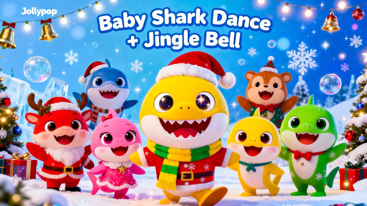 Baby Dhark Dance + Jingle Bells 🎶 Christmas Songs for Kids | Jollypop ...