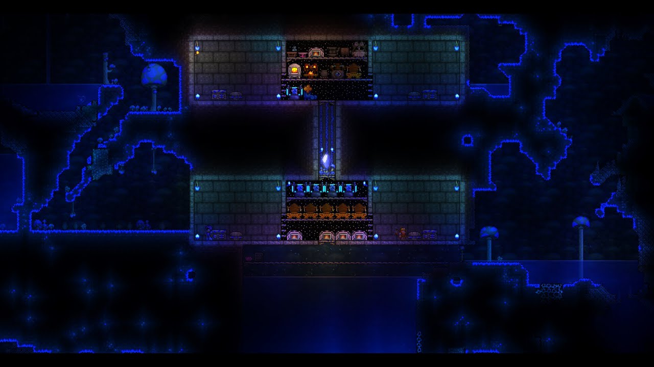 tutorial de construção, vila da caverna no terraria. - YouTube