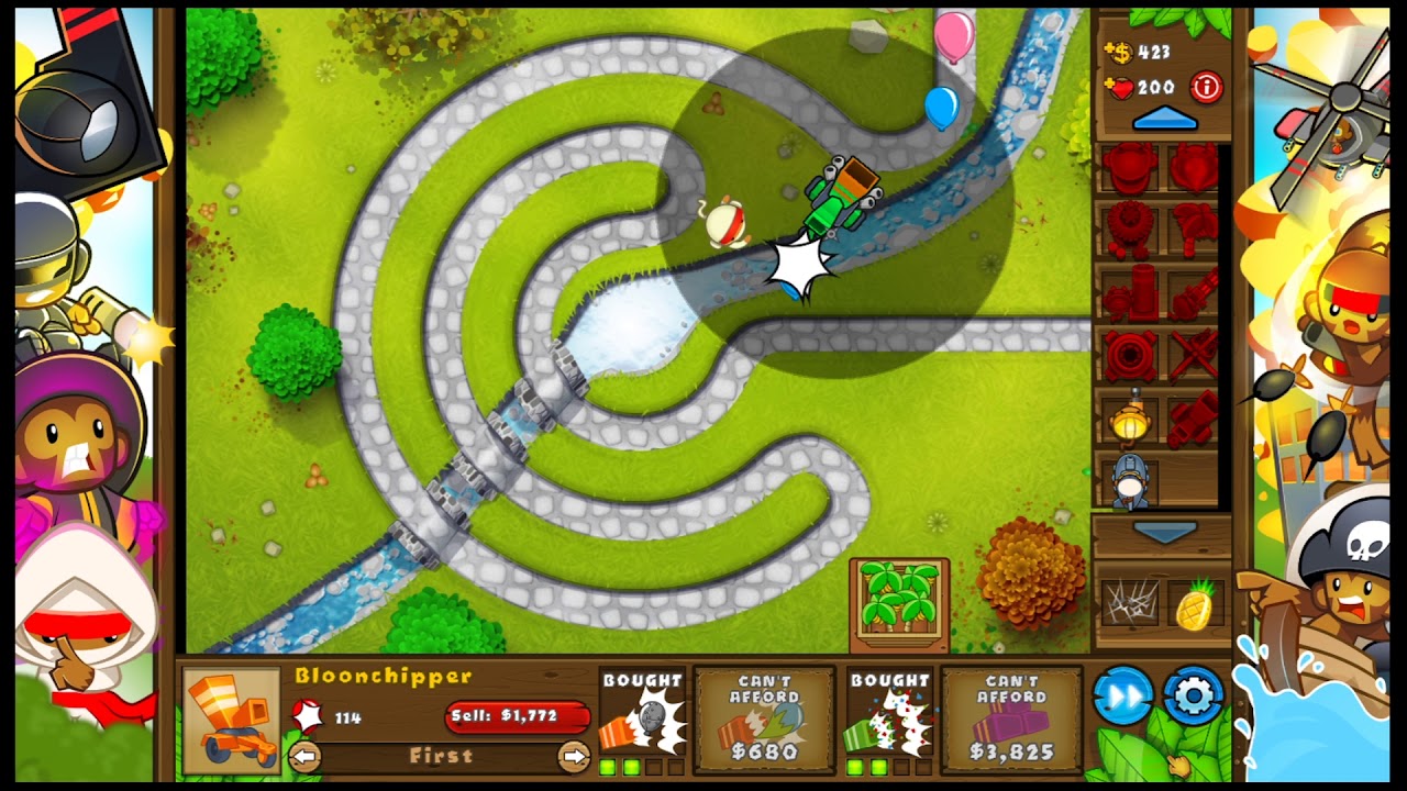 Bloons Tower Defense 5 park path easy mode - YouTube