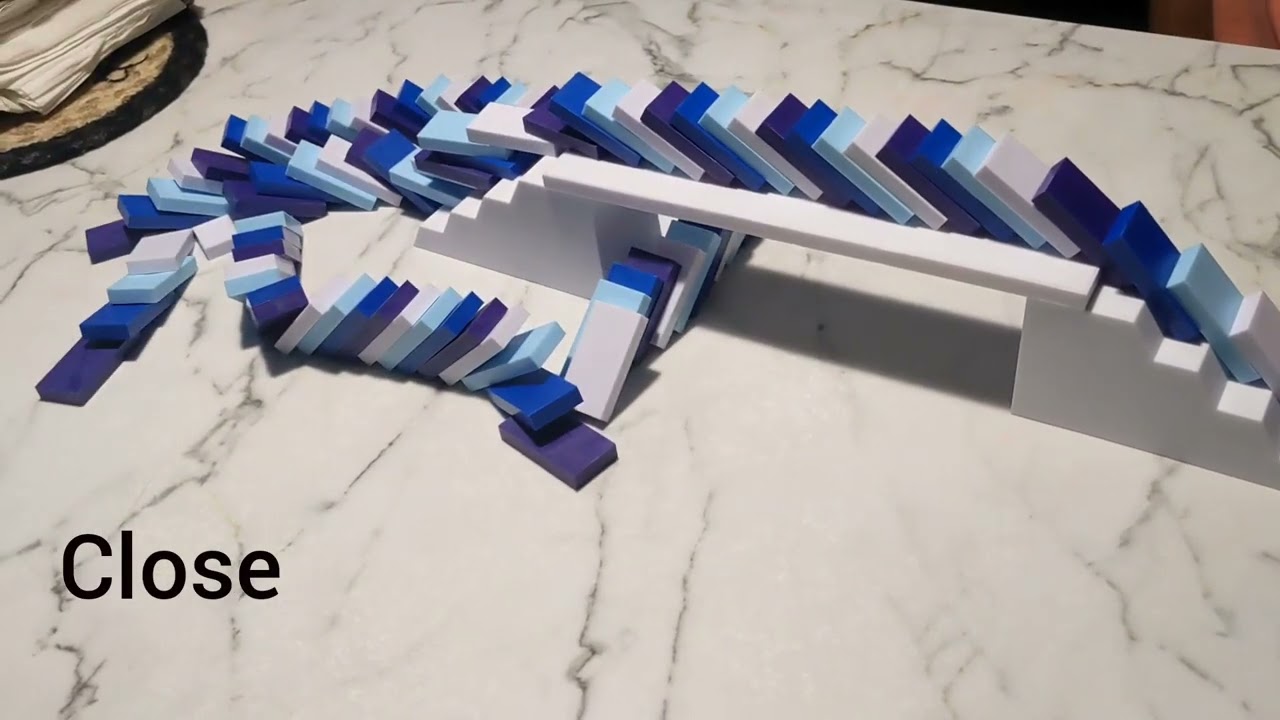 Cool random domino patterns and designs toppled for fun - YouTube