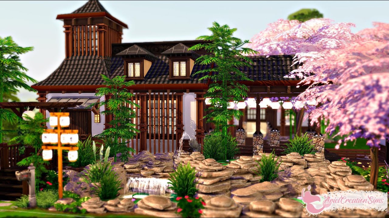 Japanese House | NO CC | Speed Build | #Sims4 #snowescape - YouTube