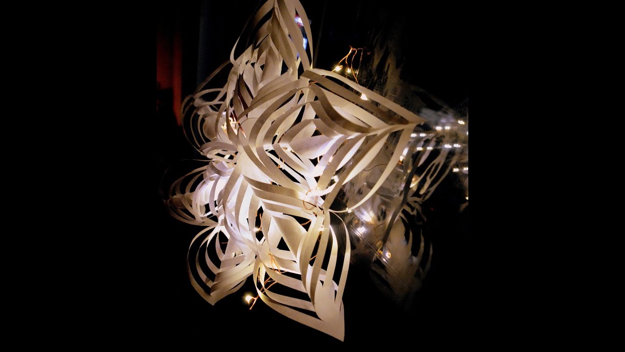 Paper snowflake tutorial | Kirigami 3D | how to make paper snowflakes ...