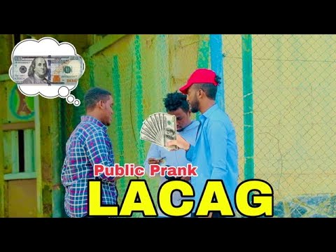 PUBLIC PRANK LACAG $500 DOLLAR ALBARAKO somali prank - YouTube
