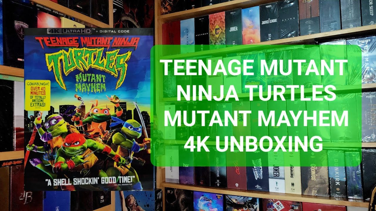 TEENAGE MUTANT NINJA TURTLES MUTANT MAYHEM 4K ULTRA HD UNBOXING + MENU ...