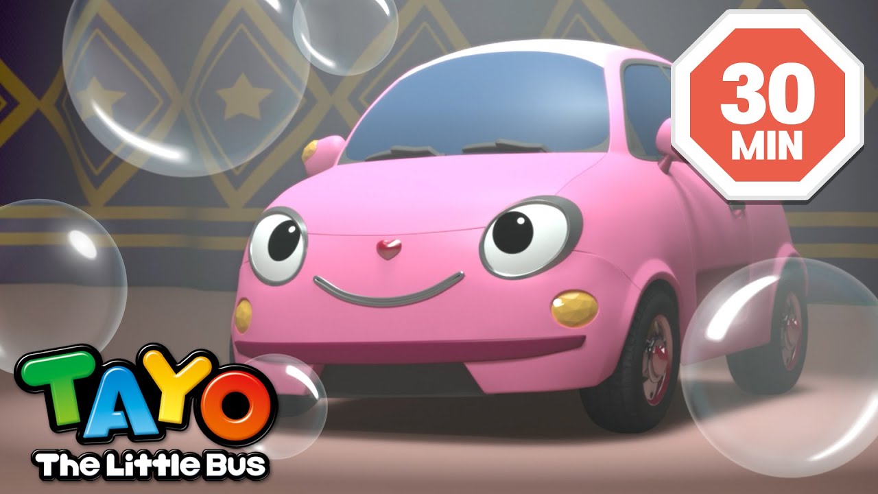 Tayo English Episode | Heart the pink car | Heart, the magician's ...