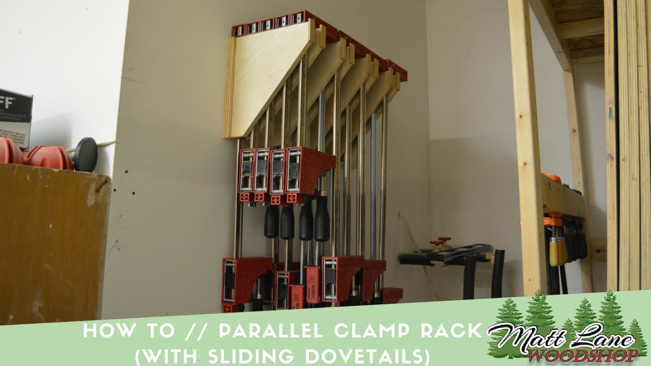 How To // Woodworking Clamp Rack (With Sliding Dovetails) - YouTube