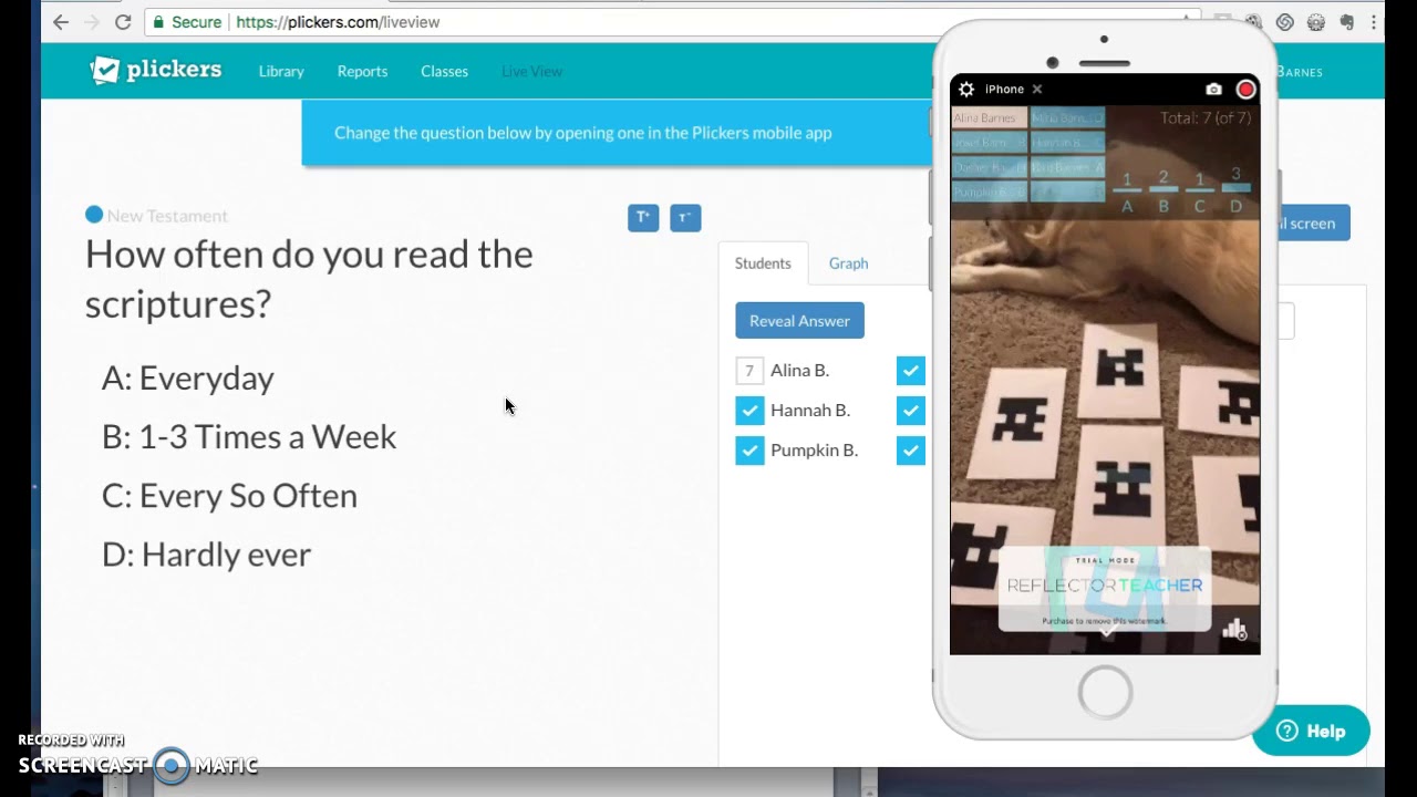 Plickers Tutorial and Demonstration - YouTube