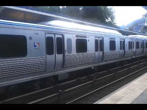 SEPTA MFL: B trains leaving Millbourne Station - YouTube