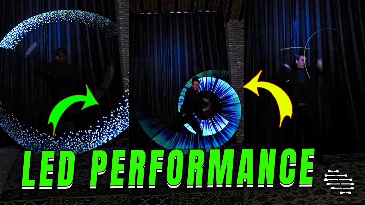 Man Spinning LED Poi to Create a Mesmerizing Visual Display - YouTube