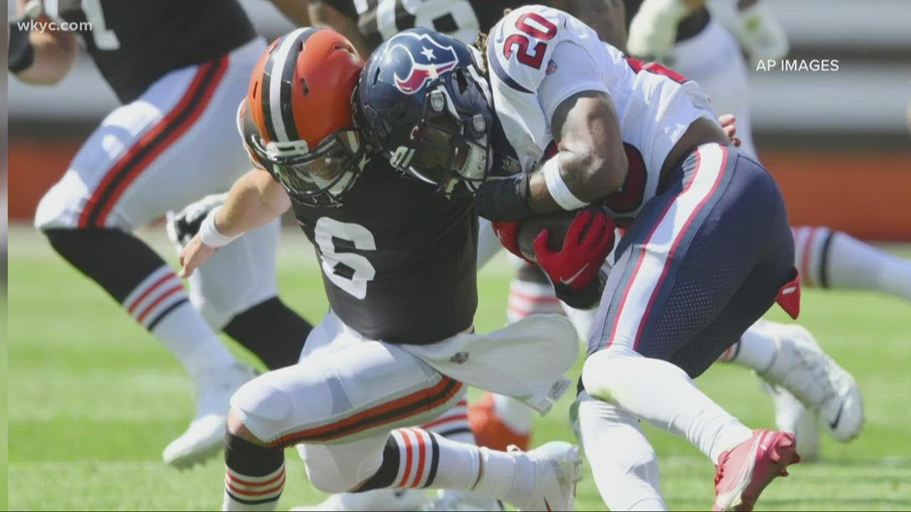 Jim Donovan reacts to Baker Mayfield suffering a partially torn labrum ...