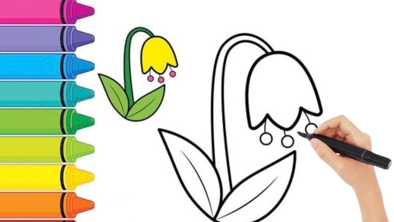 How to Draw a Flower | Kids Drawing flower | belajar menggambar ...
