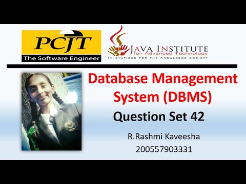 Java Institute || Database Management System(DBMS) || Question set 42 ...