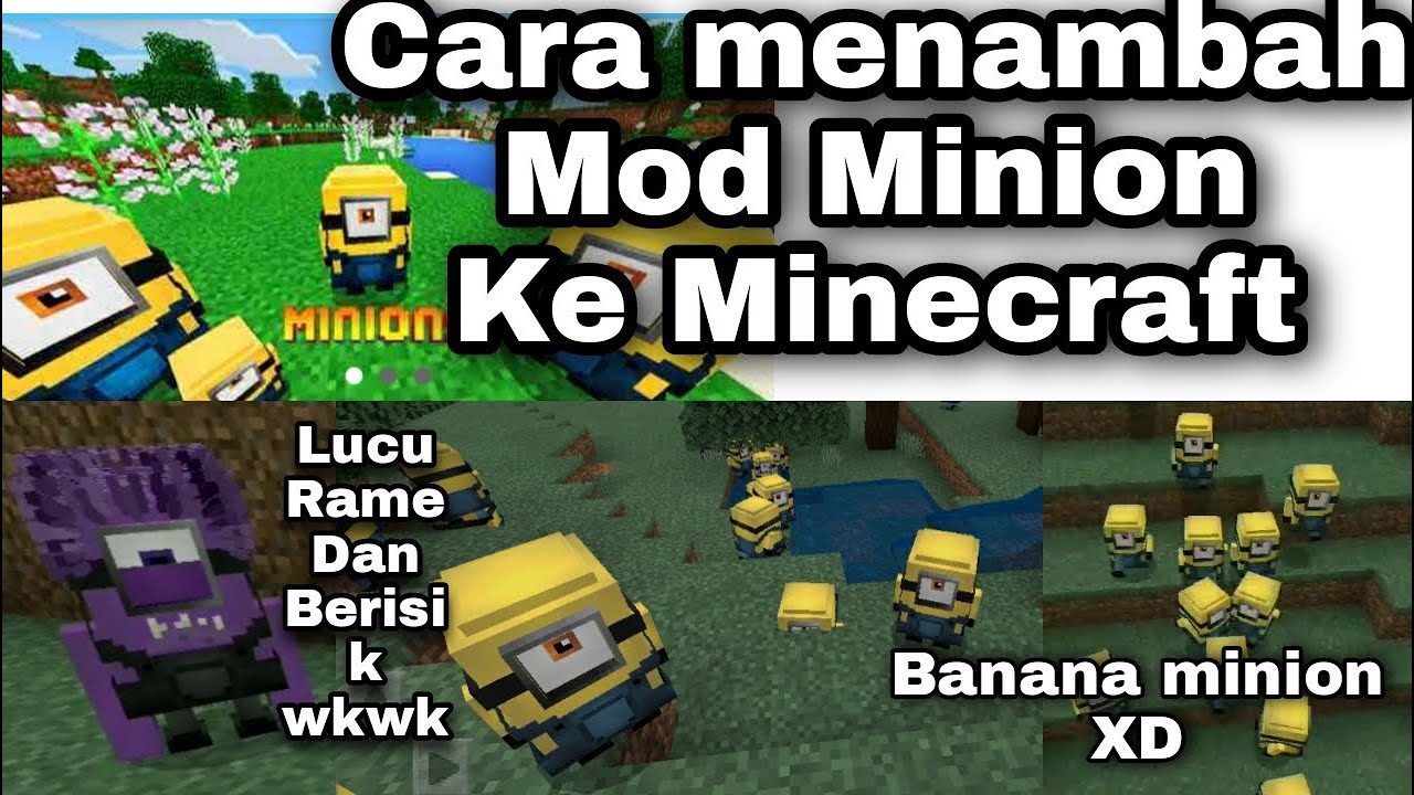 Cara menambah Addon Minion di Minecraft | MINECRAFT colab MINION - YouTube