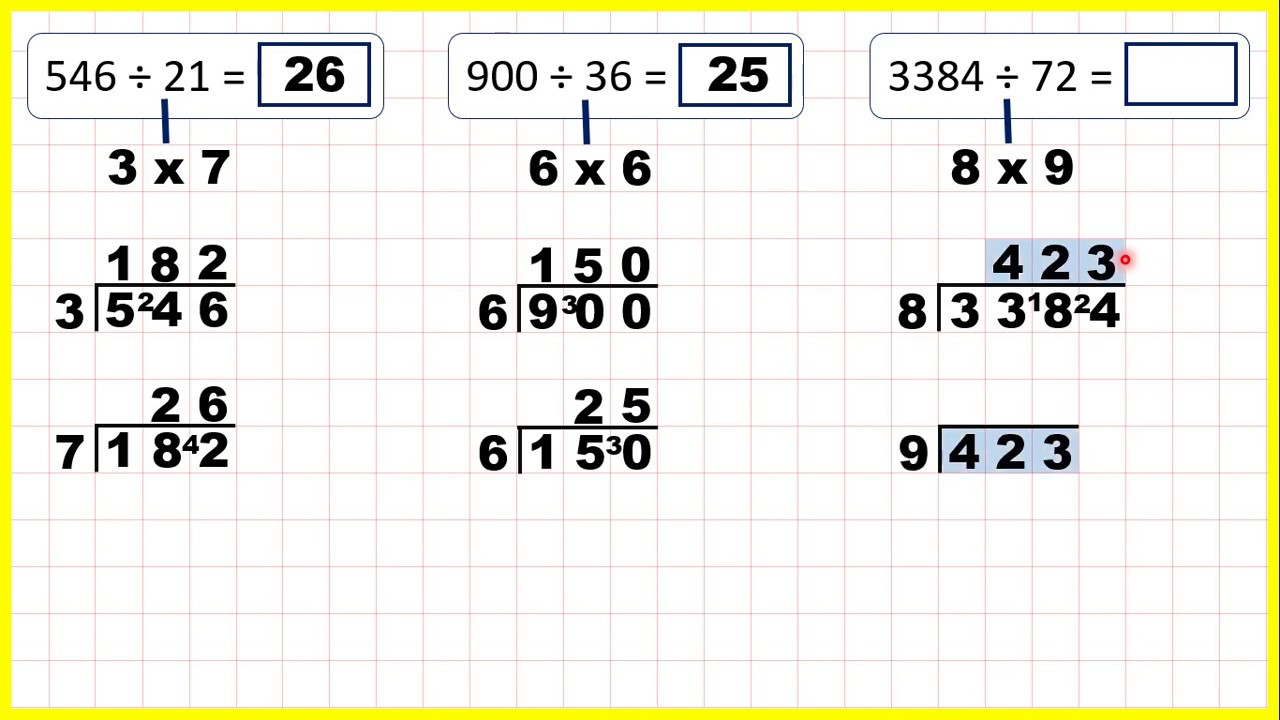 Use factor pairs in mental calculations for division - YouTube