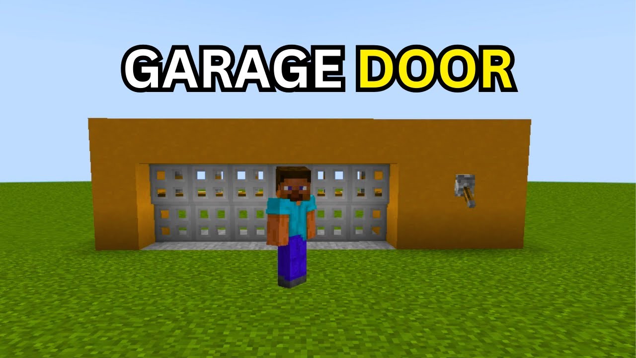 Minecraft Tutorial: How To Make a Garage Door - YouTube