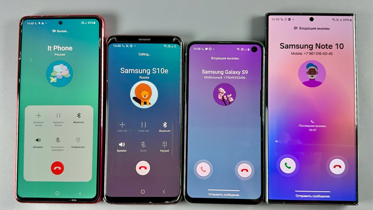 Incoming Call Samsung Galaxy Note 10 + Samsung Galaxy S9 + Samsung ...