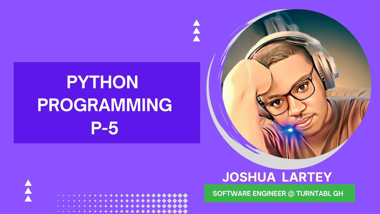 A Python programming session with Joshua Lartey a Software Engineer ...