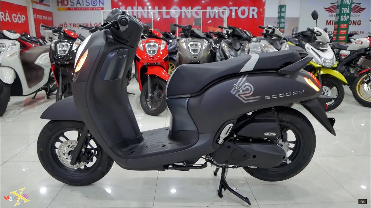 HONDA SCOOPY CLUB12 110i 2022 - Đen Xám / Matte Black - Walkaround ...