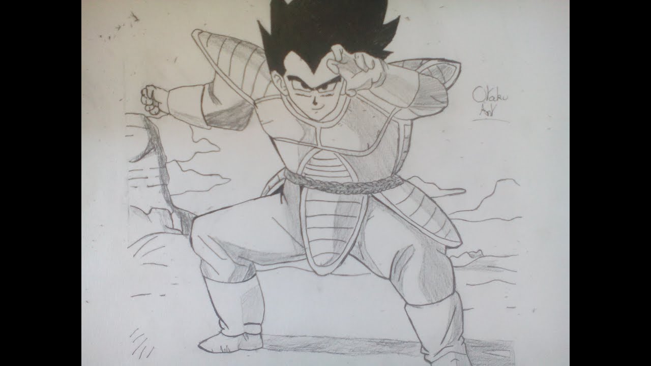 Speed drawing Vegeta scouter - Otaku Art - YouTube