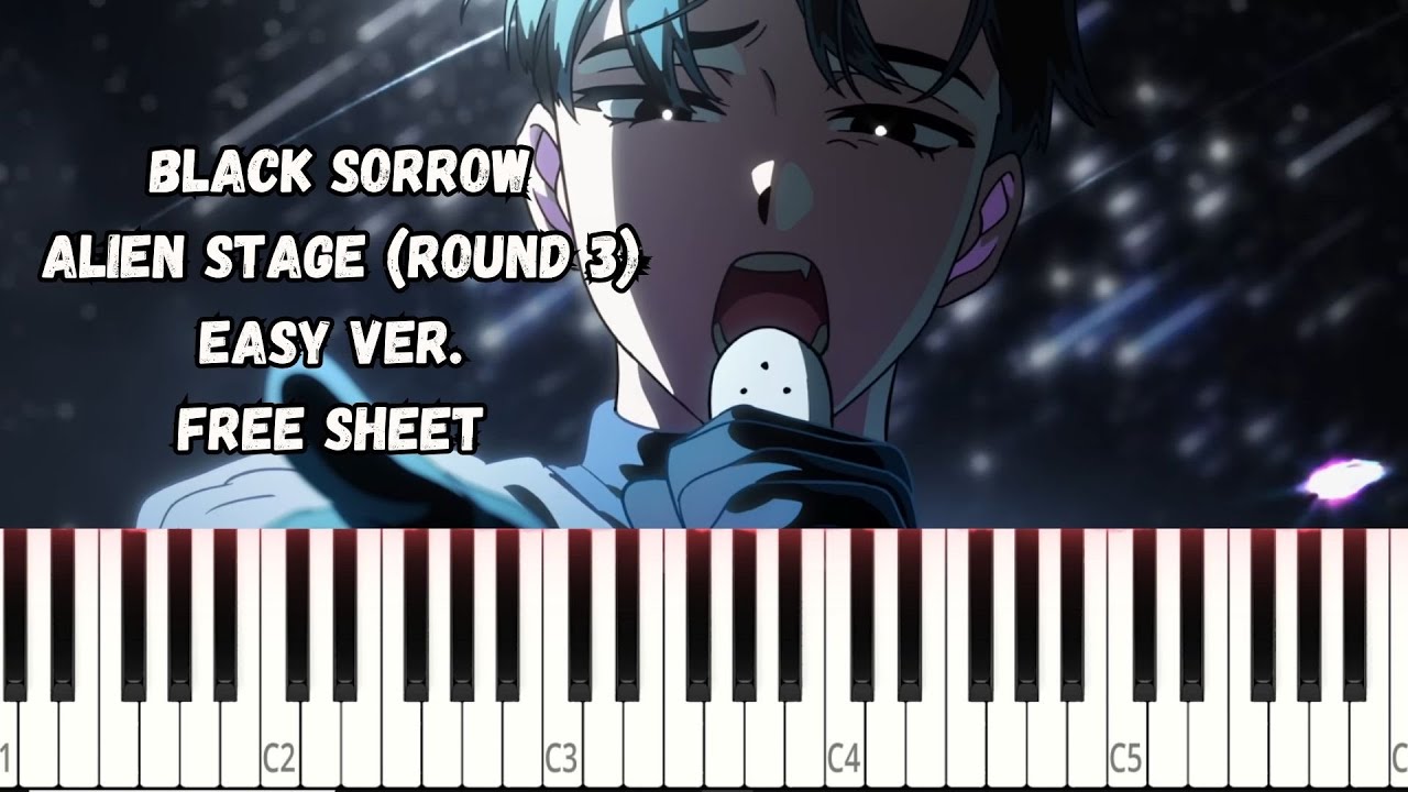 Black Sorrow Alien Stage (Round 3) EASY VER. PIANO TUTORIAL + FREE ...