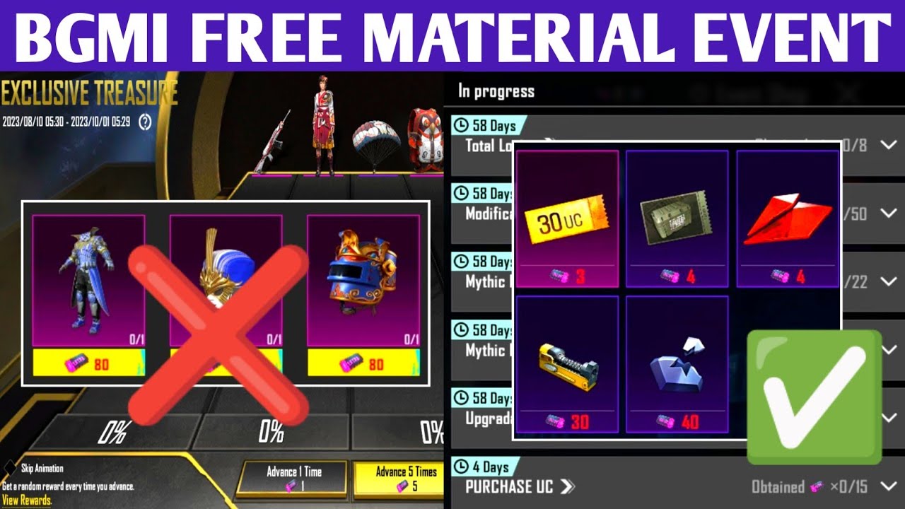 BGMI FREE MINI MATERIAL WITH NEW CONCEPT😍 | EXCLUSIVE TREASURE🔥MATERIAL WITH AG ? - YouTube