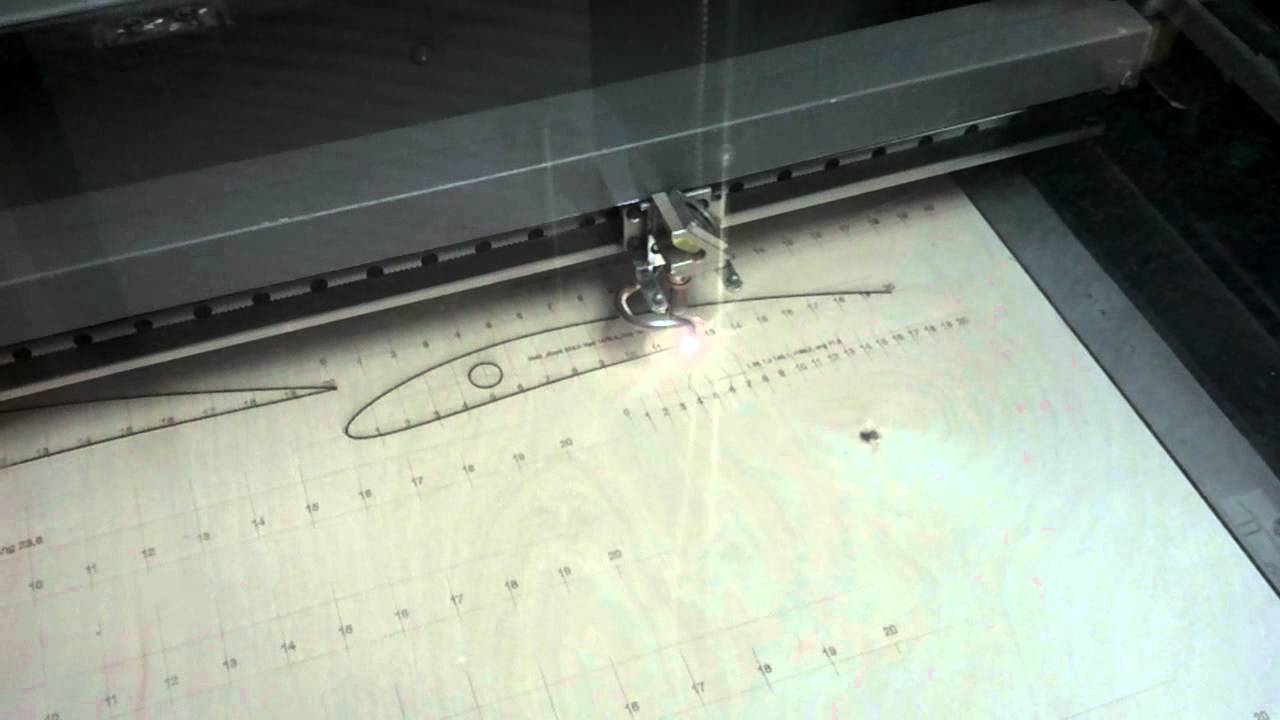 laser cutting DaSH airfoil templates - YouTube