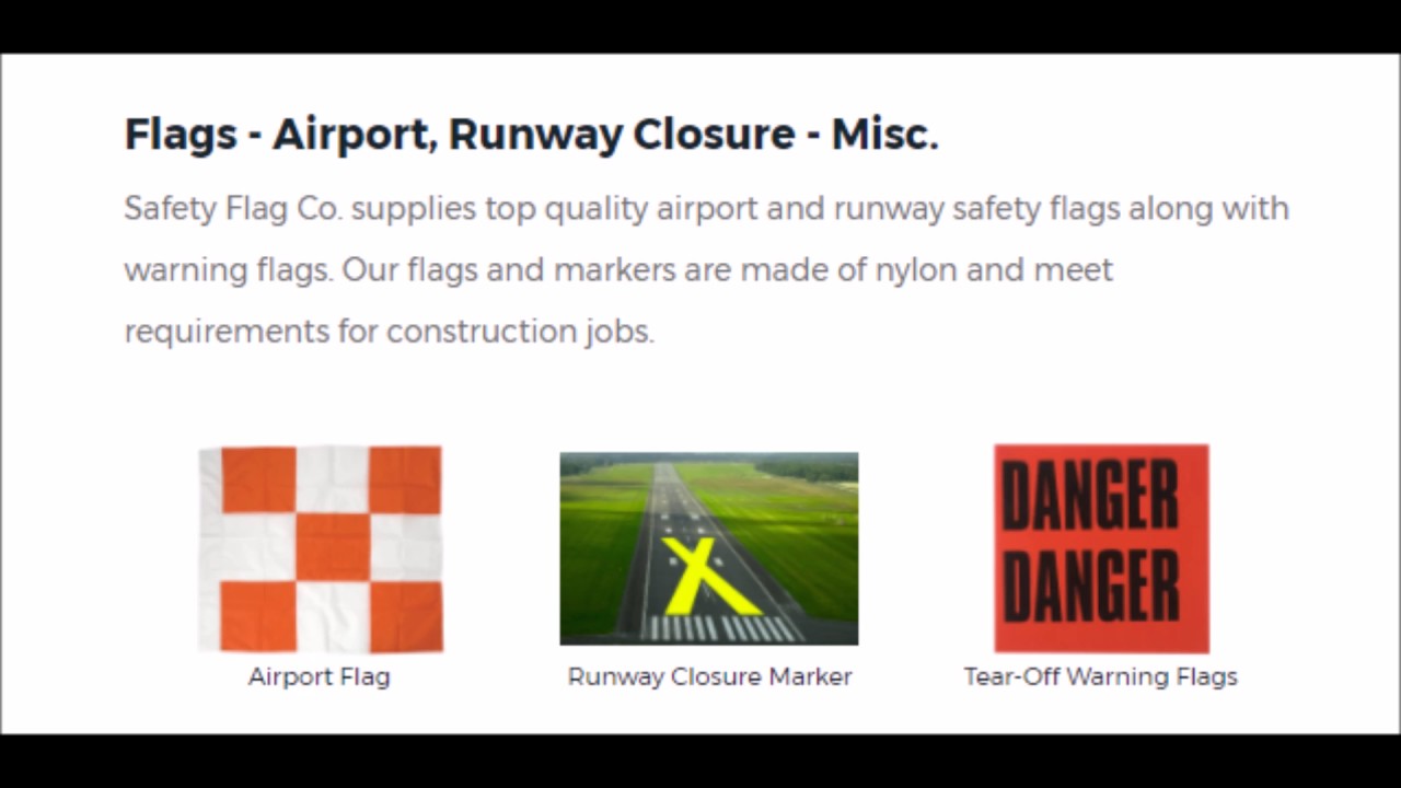 Aviation Flags, Safety Flag - YouTube