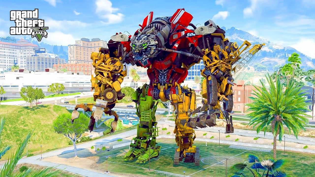 GTA 5 Mod - Devastator Transformers - YouTube