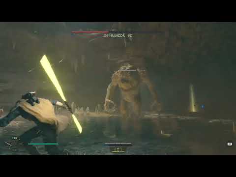STAR WARS Jedi: Survivor - Rancor Boss Fight (Jedi Grand Master) - YouTube