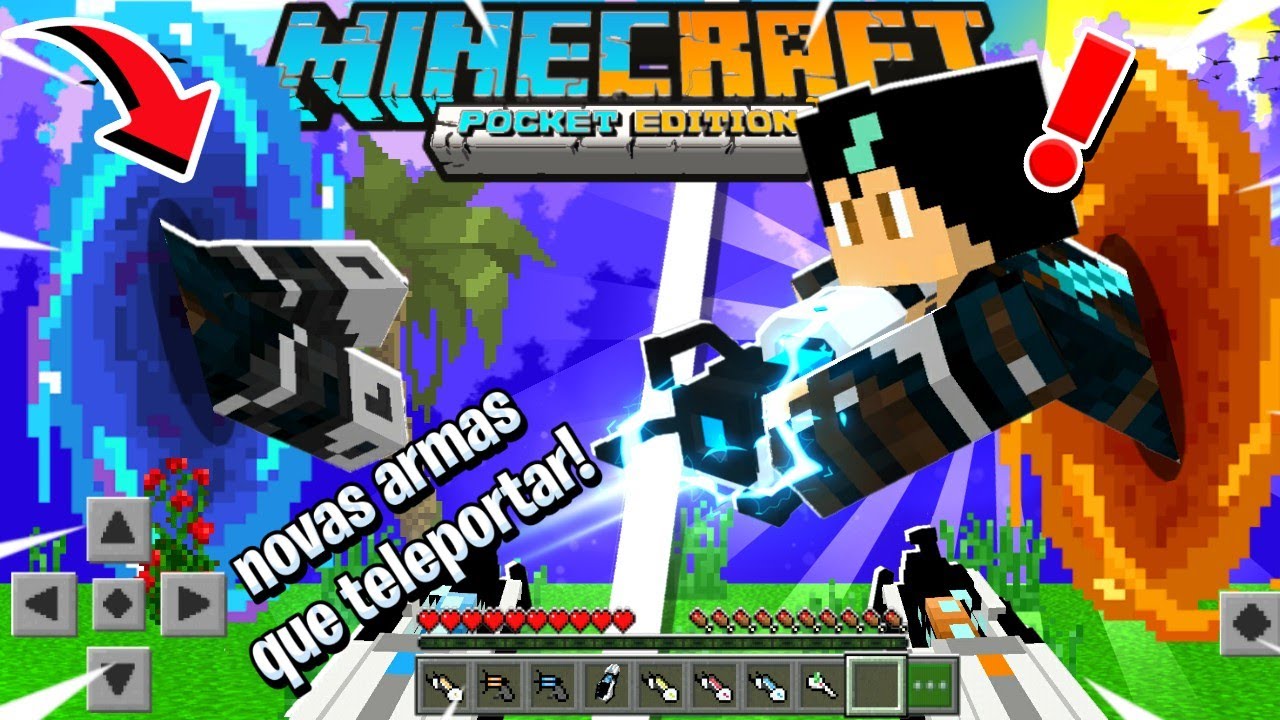 CONHEÇA AS NOVAS ARMAS DE PORTAL TELEPORTAR PARA minecraft de celular ...
