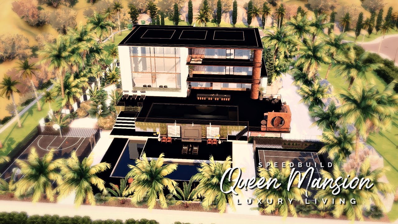 QUEEN MANSION | HUGE LUXURY HOUSE | The Sims 4 - YouTube