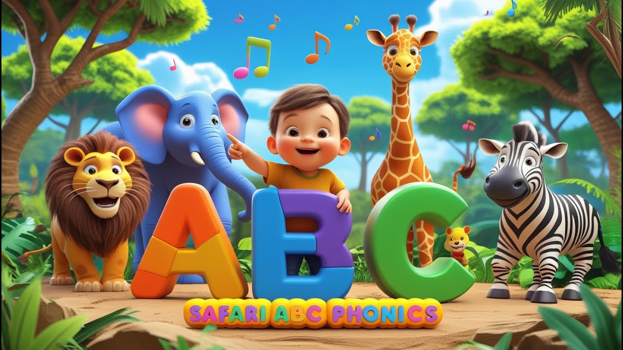 Safari Animal ABC Phonics Song | Learn Alphabet Sounds with Wild ...