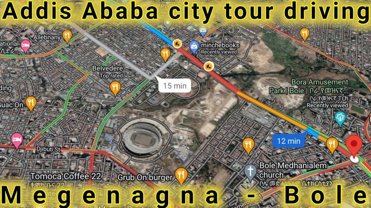 Beautiful living area Addis Ababa city tour driving from megenagna to ...