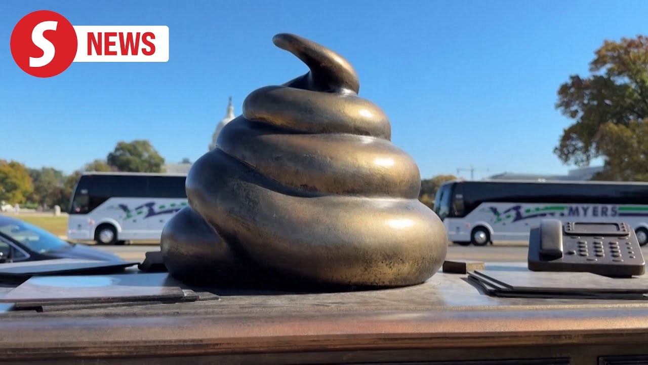 Mystery 'pile of poop' reminds DC residents of Jan 6 riot - YouTube